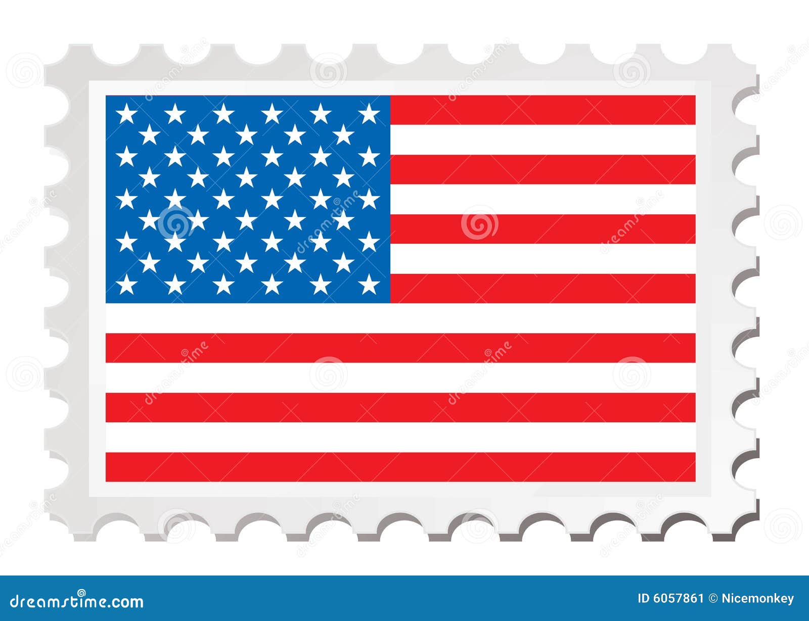 Us flag card stock vector. Illustration of republic, shadow - 6057861