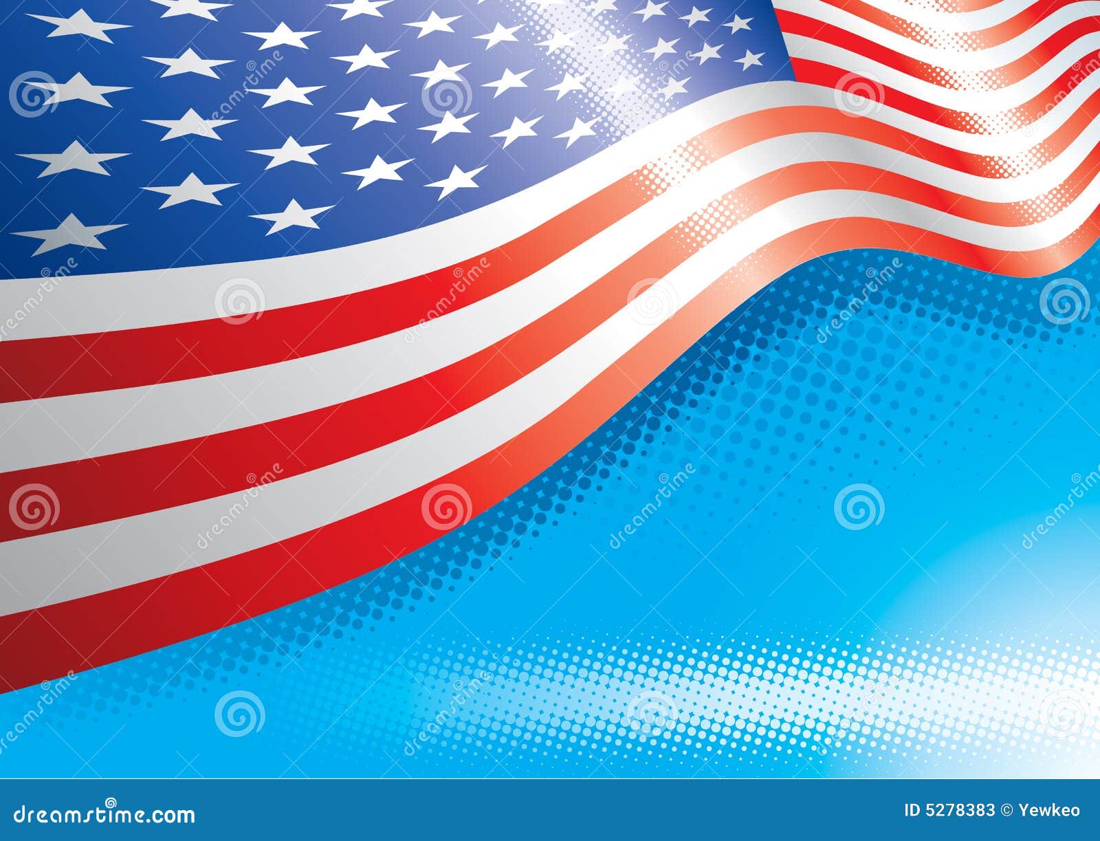 US Flag and Halftone Effects Stock Vector - Illustration of bend ...