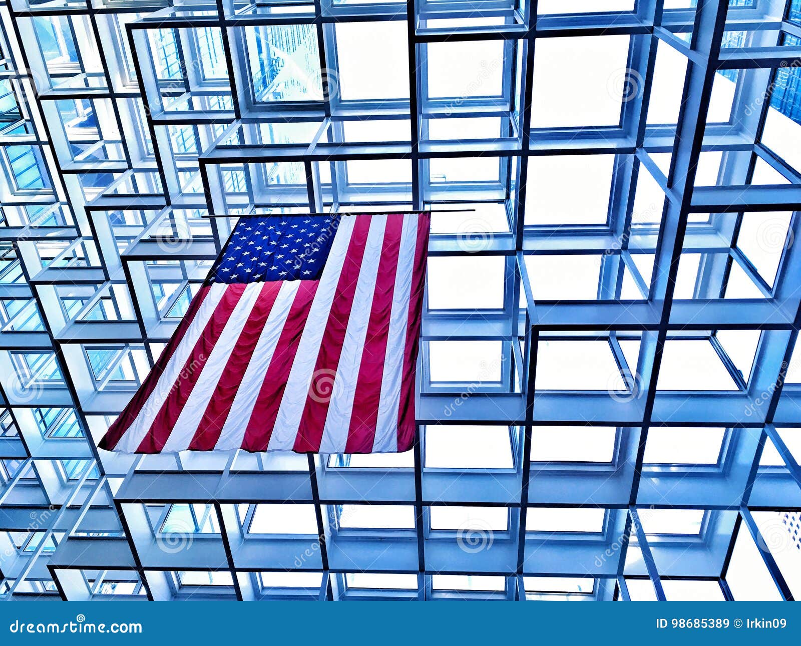 US flag stock image. Image of ceiling, stars, hanging - 98685389