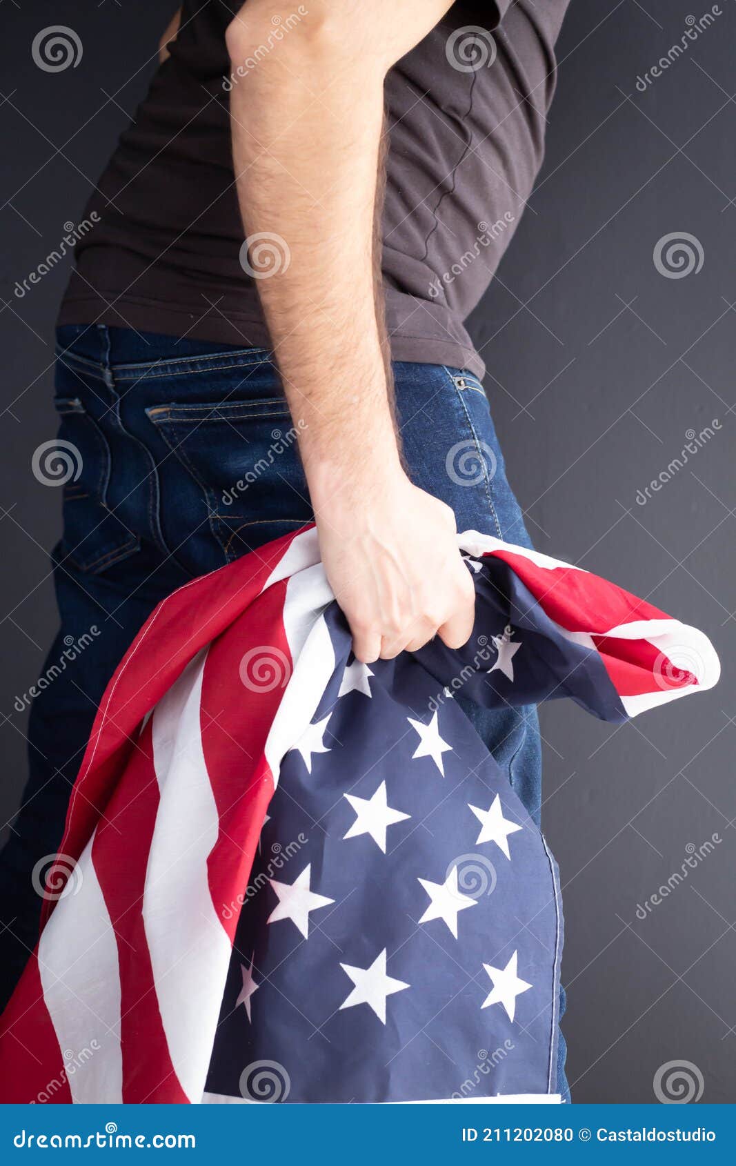 US flag and a man stock photo. Image of patriotism, patriot - 211202080