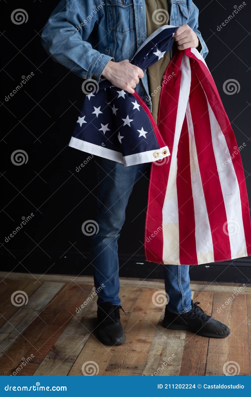 US flag and a man stock photo. Image of patriotism, tshirt - 211202224