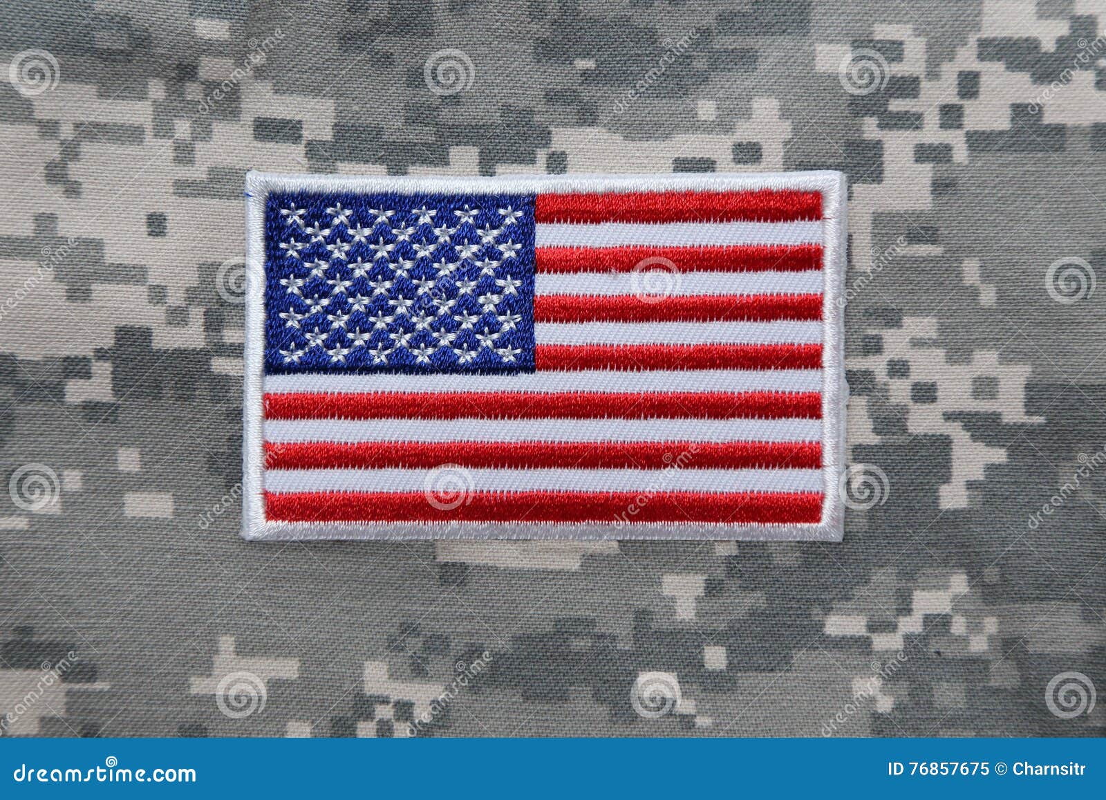 US Flag Patch on Solder Uniform Stock Image - Image of camo, patch ...