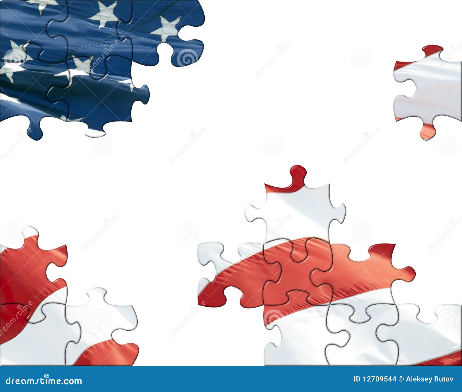 US flag puzzle stock illustration. Illustration of arrange - 12709544