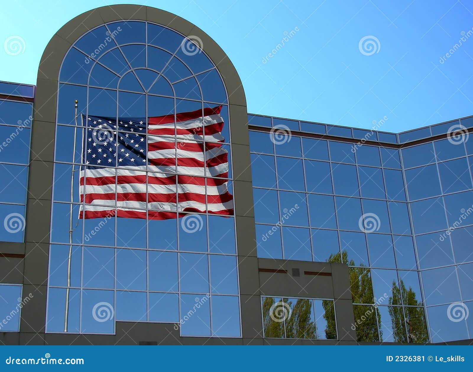 US Flag Reflection stock image. Image of business, freedom - 2326381