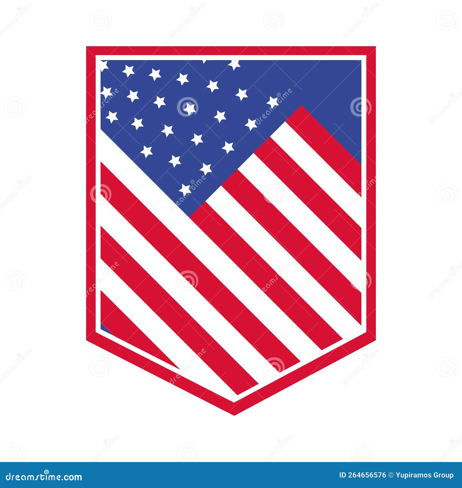 US flag shield stock vector. Illustration of vintage - 264656576