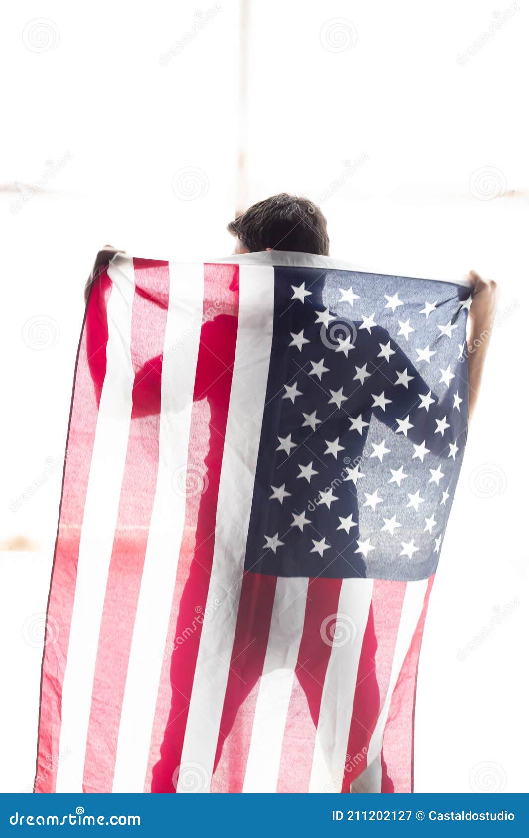 US flag and a man stock image. Image of states, american - 211202127