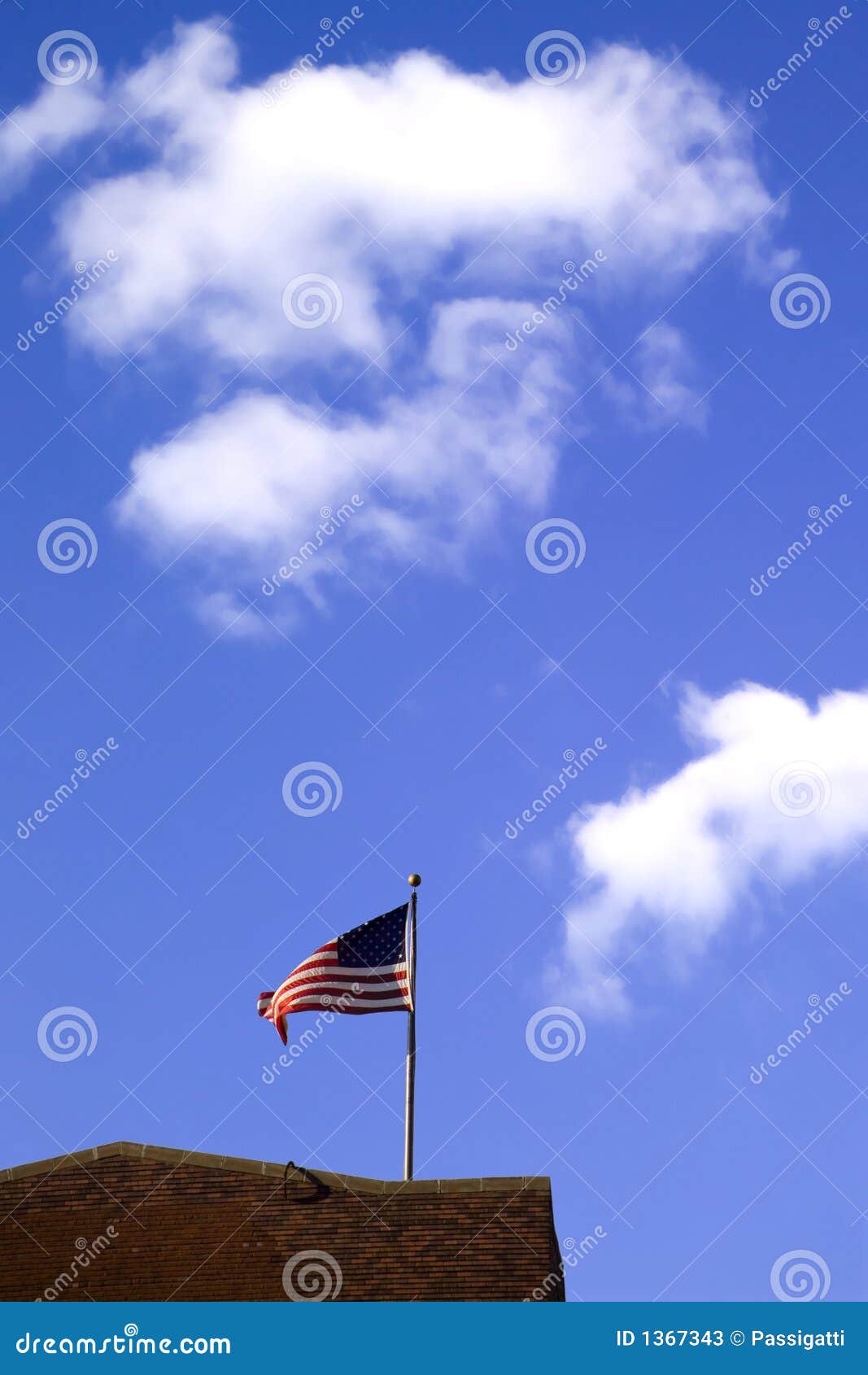 US Flag and Sky stock image. Image of july, flag, govern - 1367343