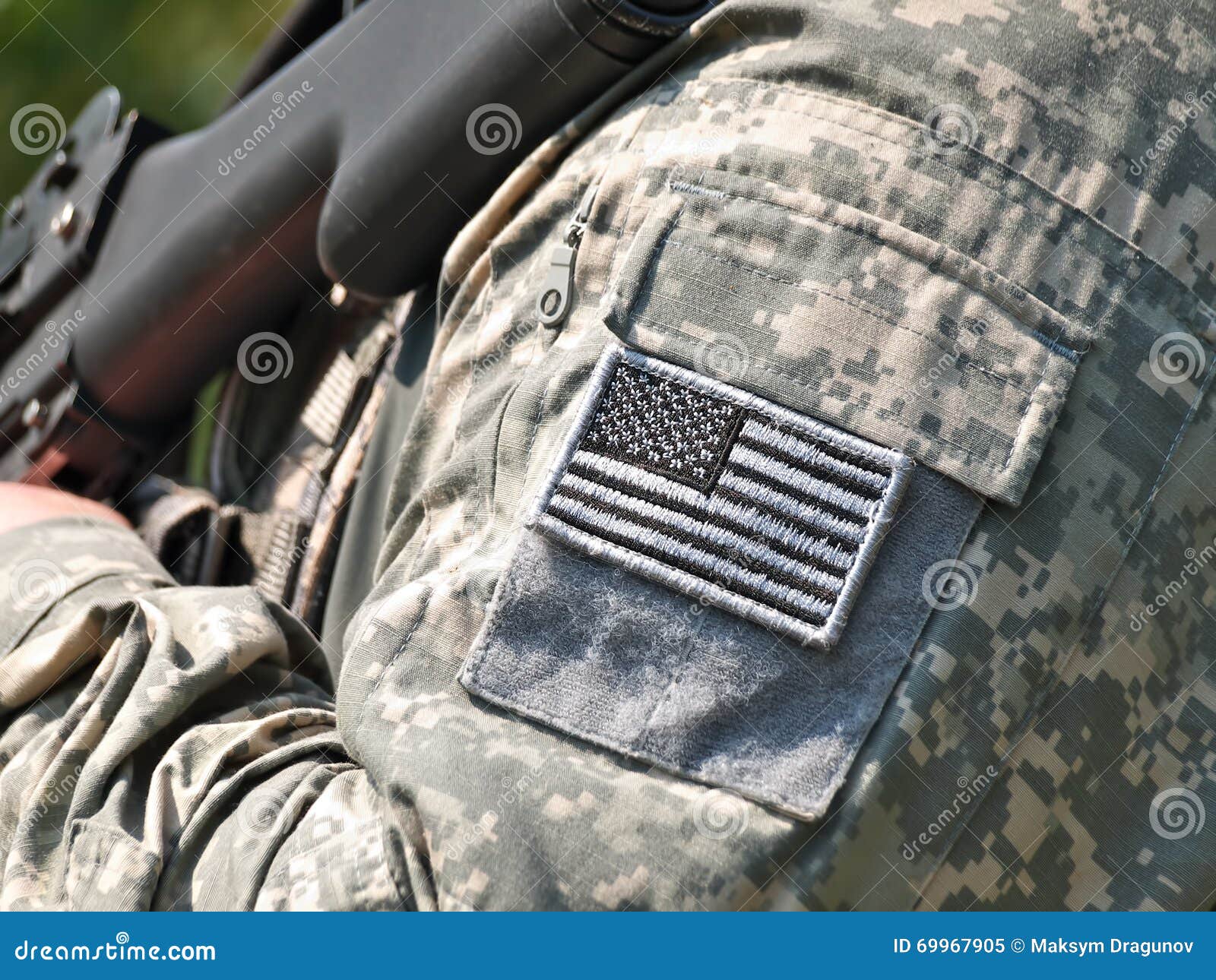 US flag sleeve patch stock image. Image of camouflage - 69967905
