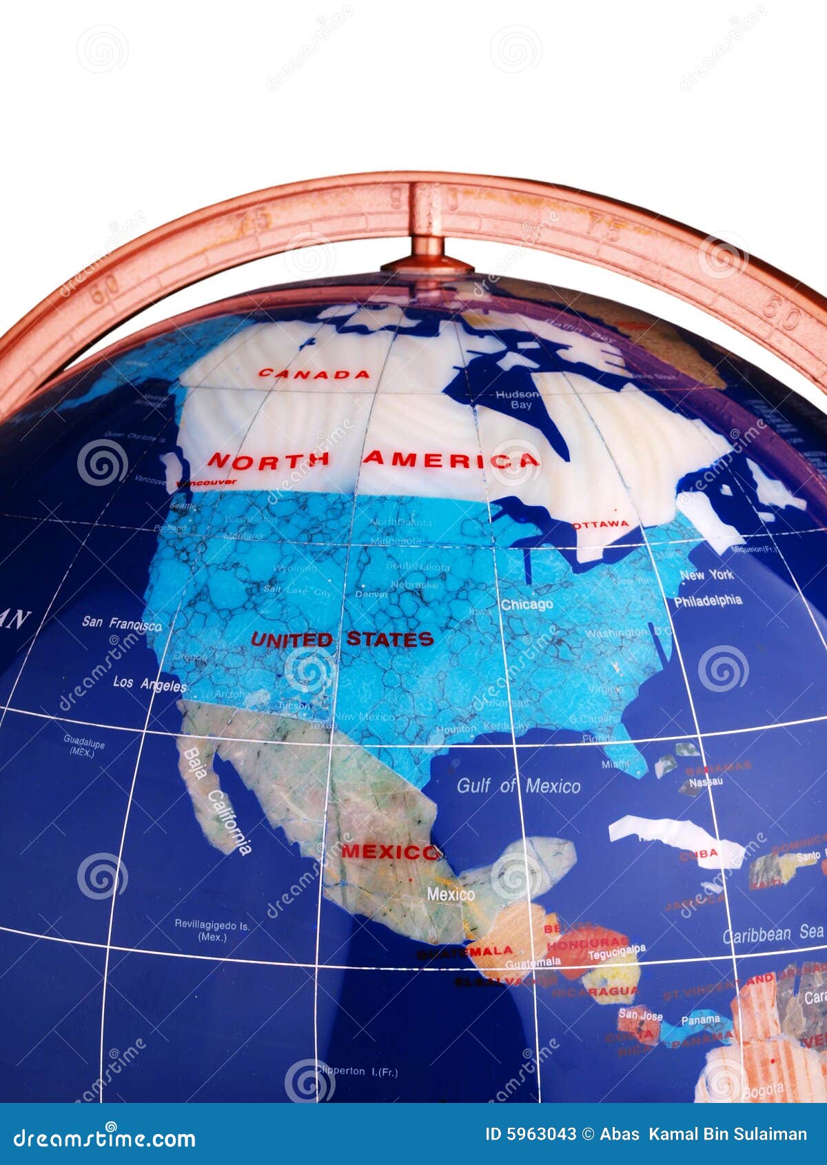 US Globe stock image. Image of brass, round, semi, globe - 5963043