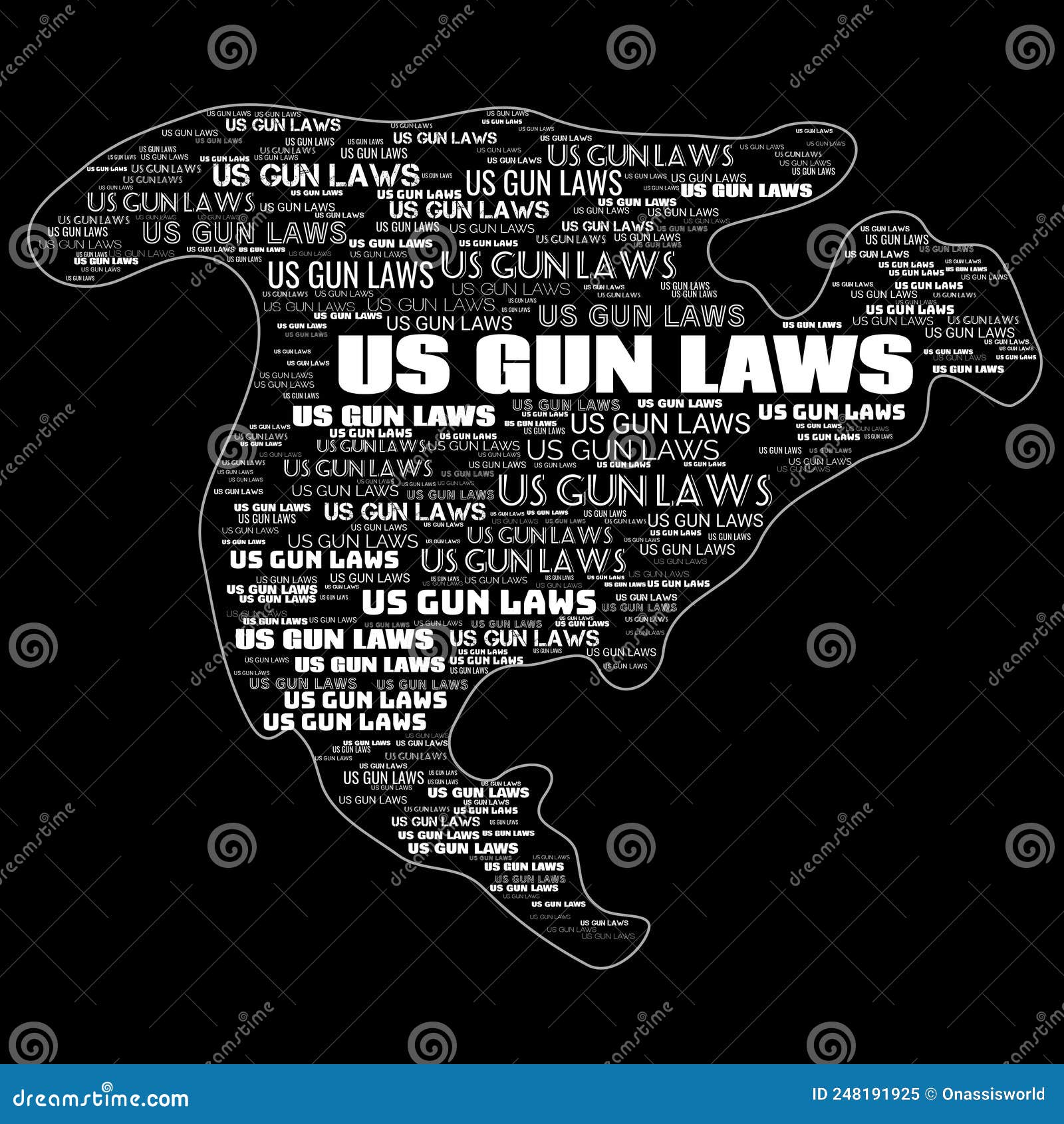 US Gun Laws Header Background Text Illustration Stock Illustration ...