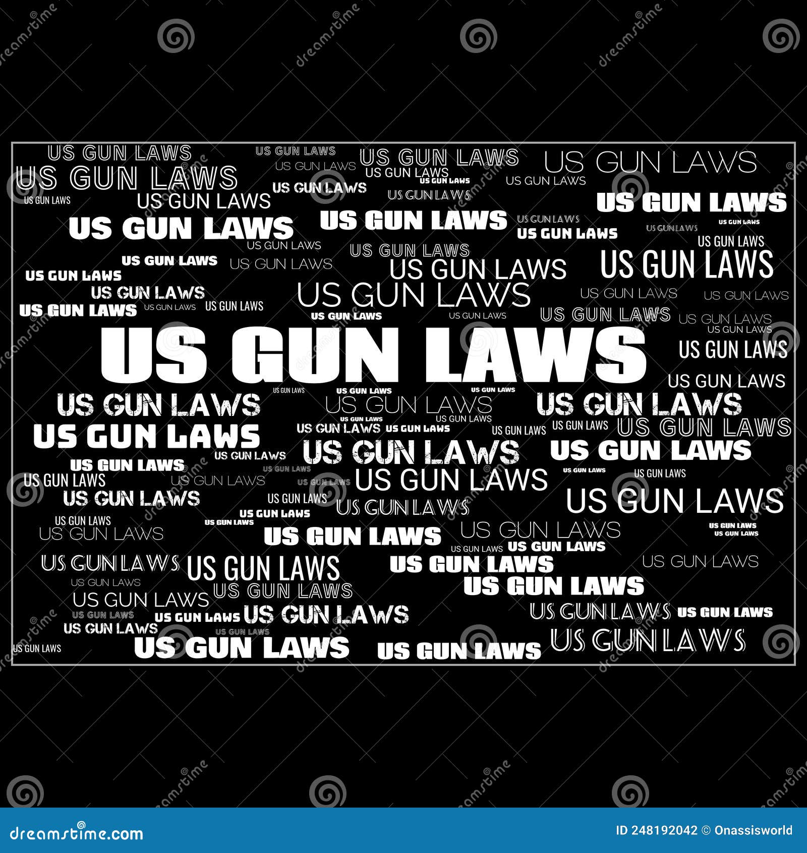 US GUN Laws Header Background Text Illustration Stock Illustration ...