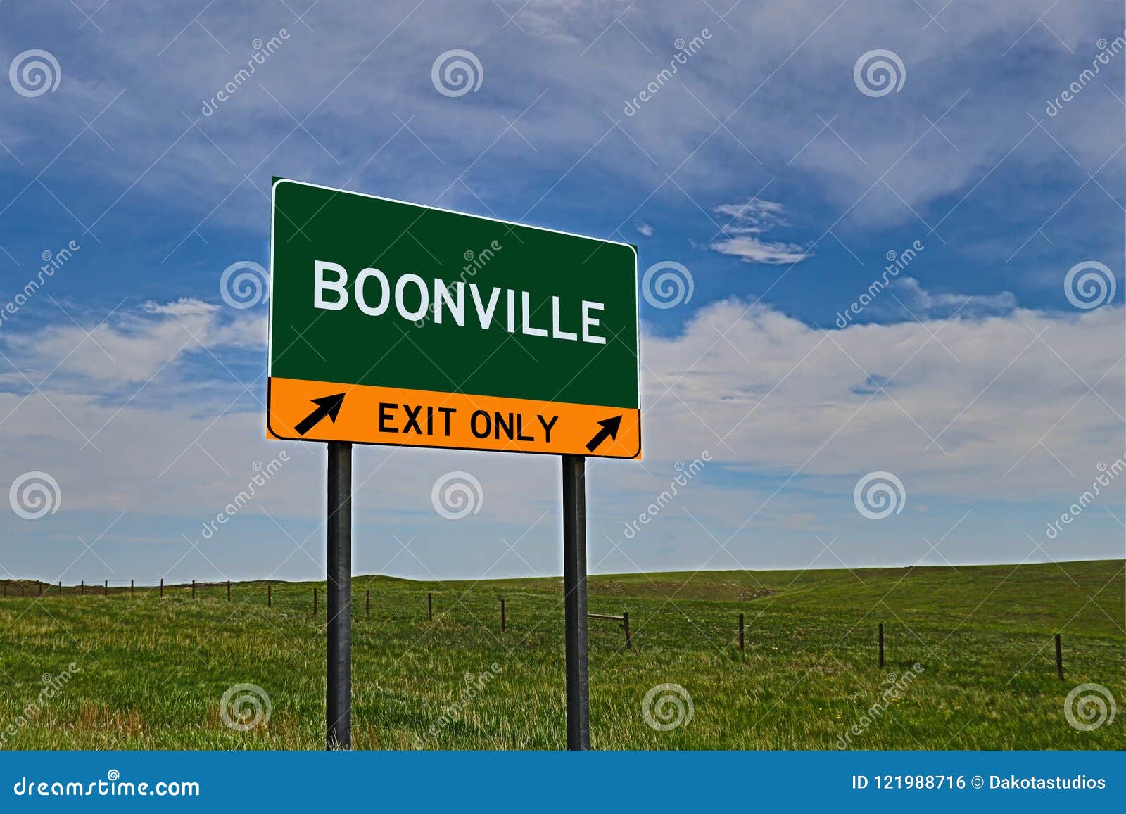 US Highway Exit Sign for Boonville Stock Photo - Image of open ...