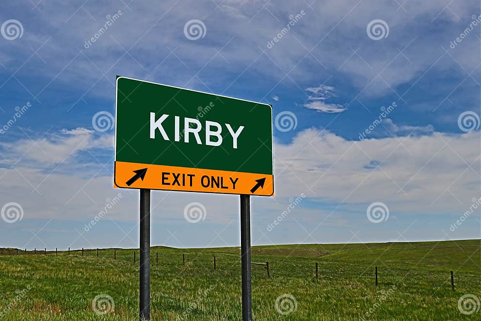 US Highway Exit Sign for Kirby Stock Photo - Image of bright, location ...