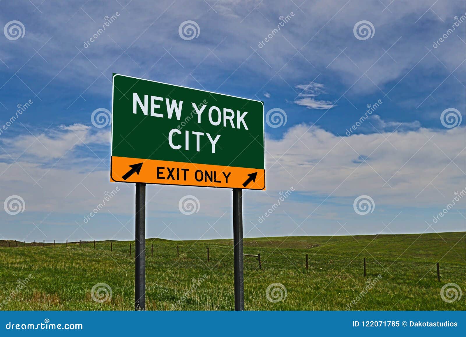 Interstate Highway Exit Signs