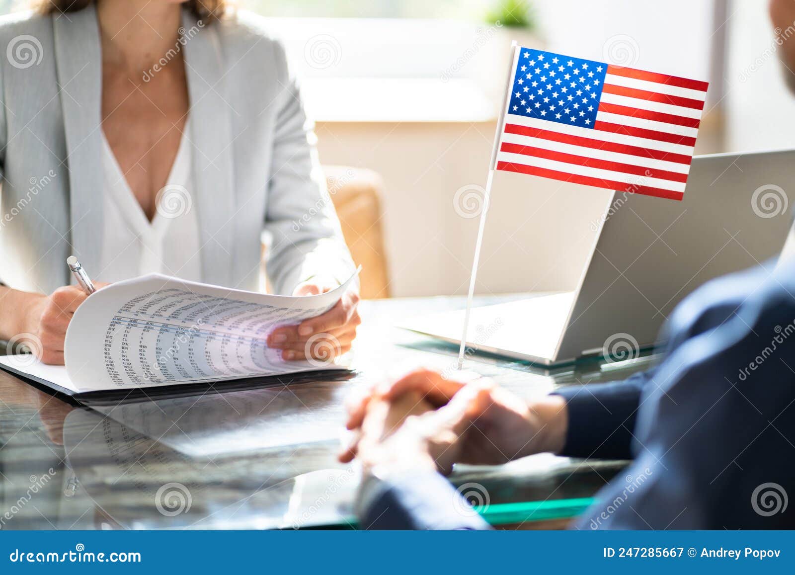 US Immigration Application and Visa Interview Stock Image - Image of ...