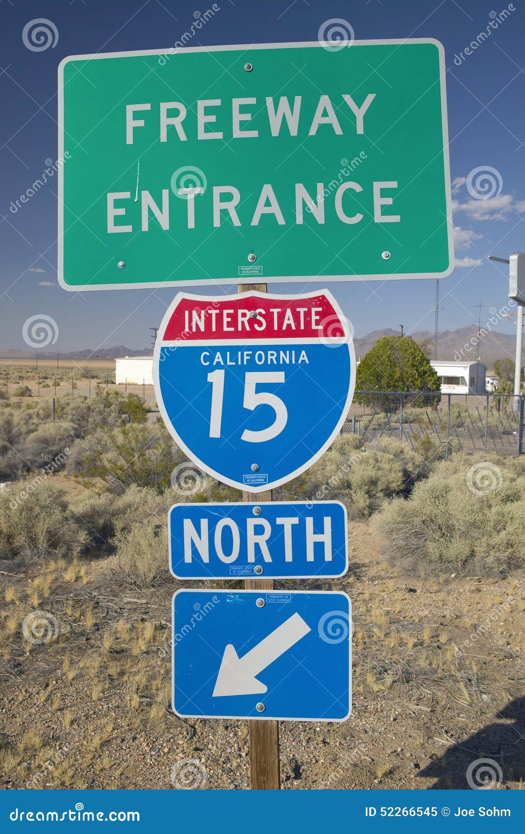 US Interstate 15 Road Sign Leaving Las Vegas, NV Stock Image - Image of ...