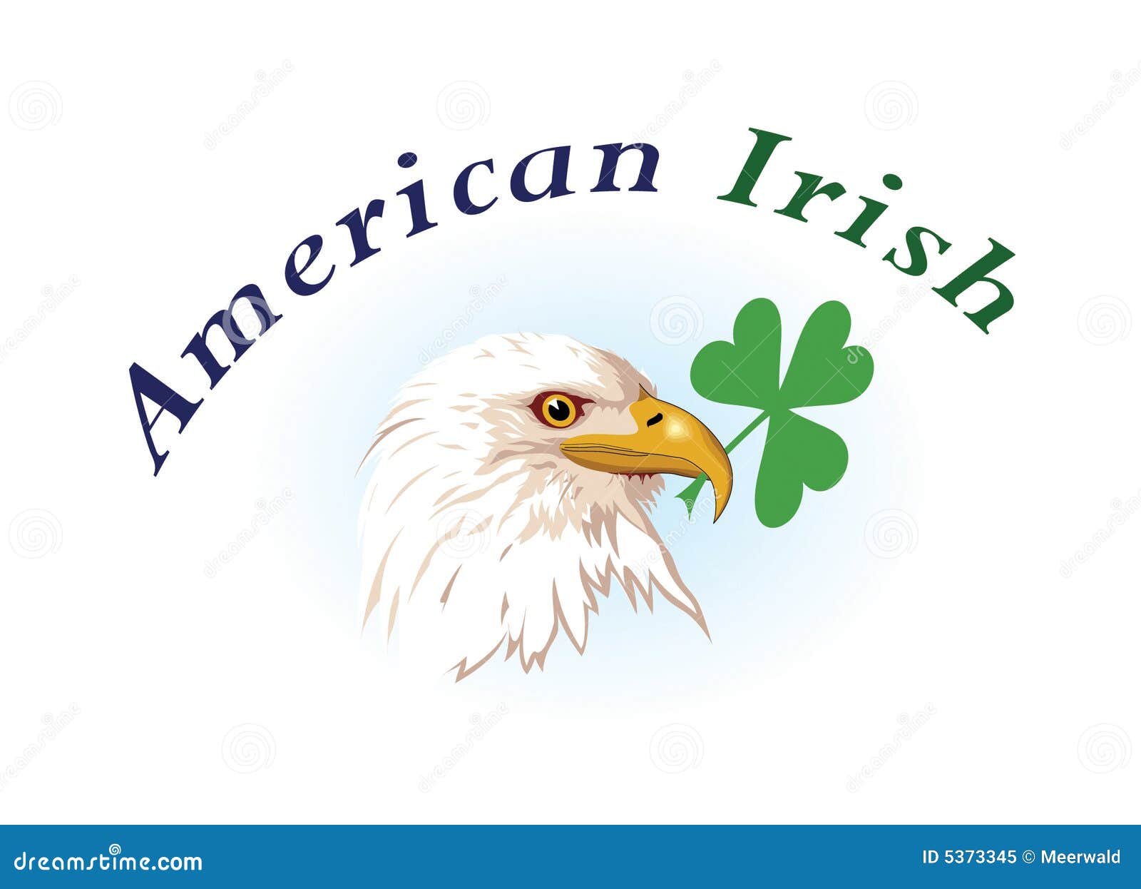 US & Irish emblems stock illustration. Illustration of orange - 5373345