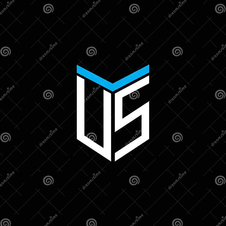 US Letter Logo Creative Design with Vector Stock Vector - Illustration ...