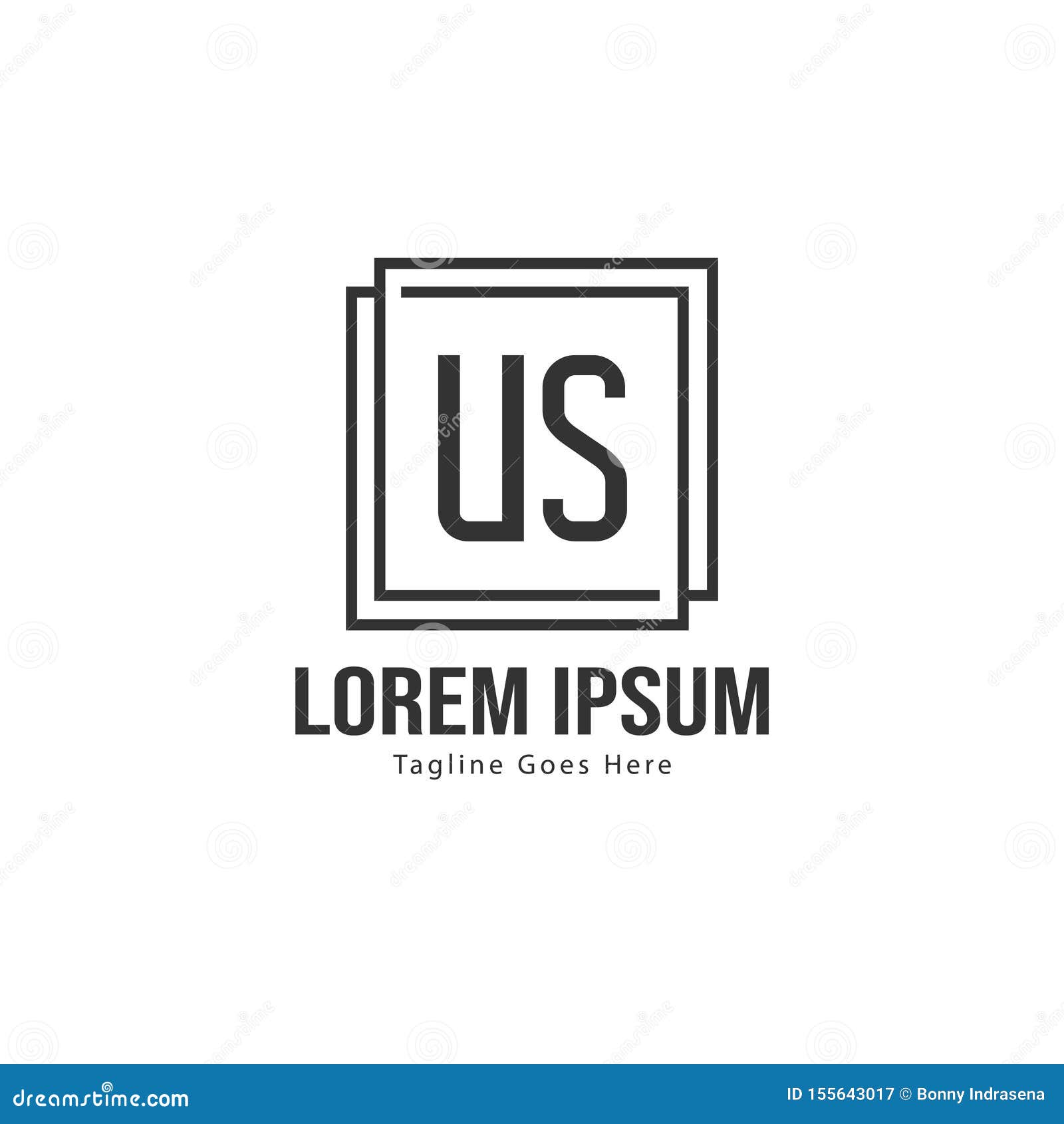 US Letter Logo Design. Creative Modern US Letters Icon Illustration ...