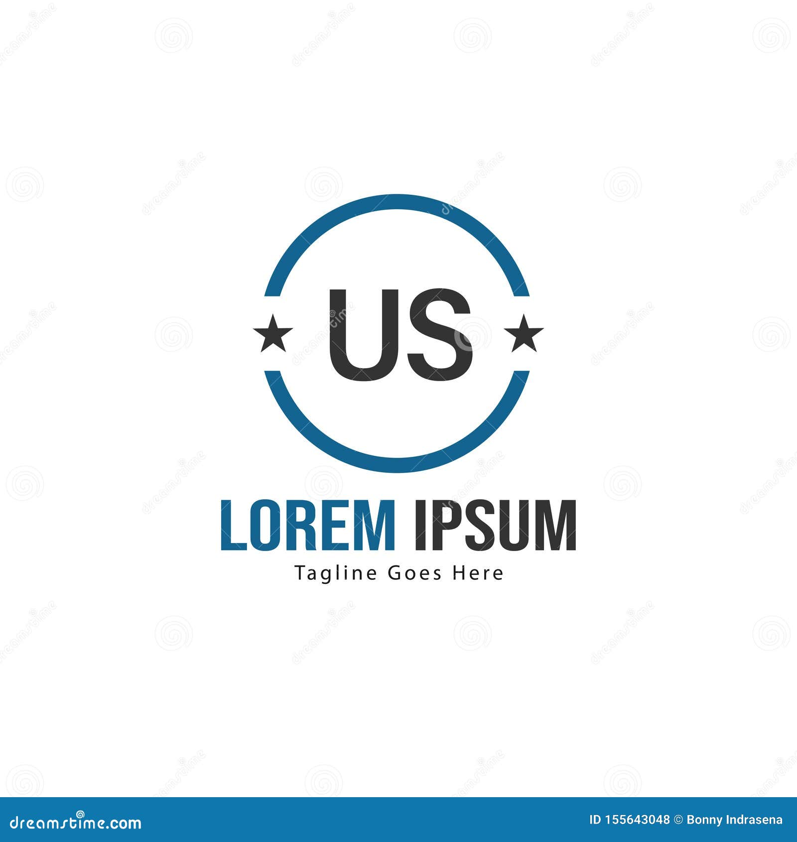 US Letter Logo Design. Creative Modern US Letters Icon Illustration ...