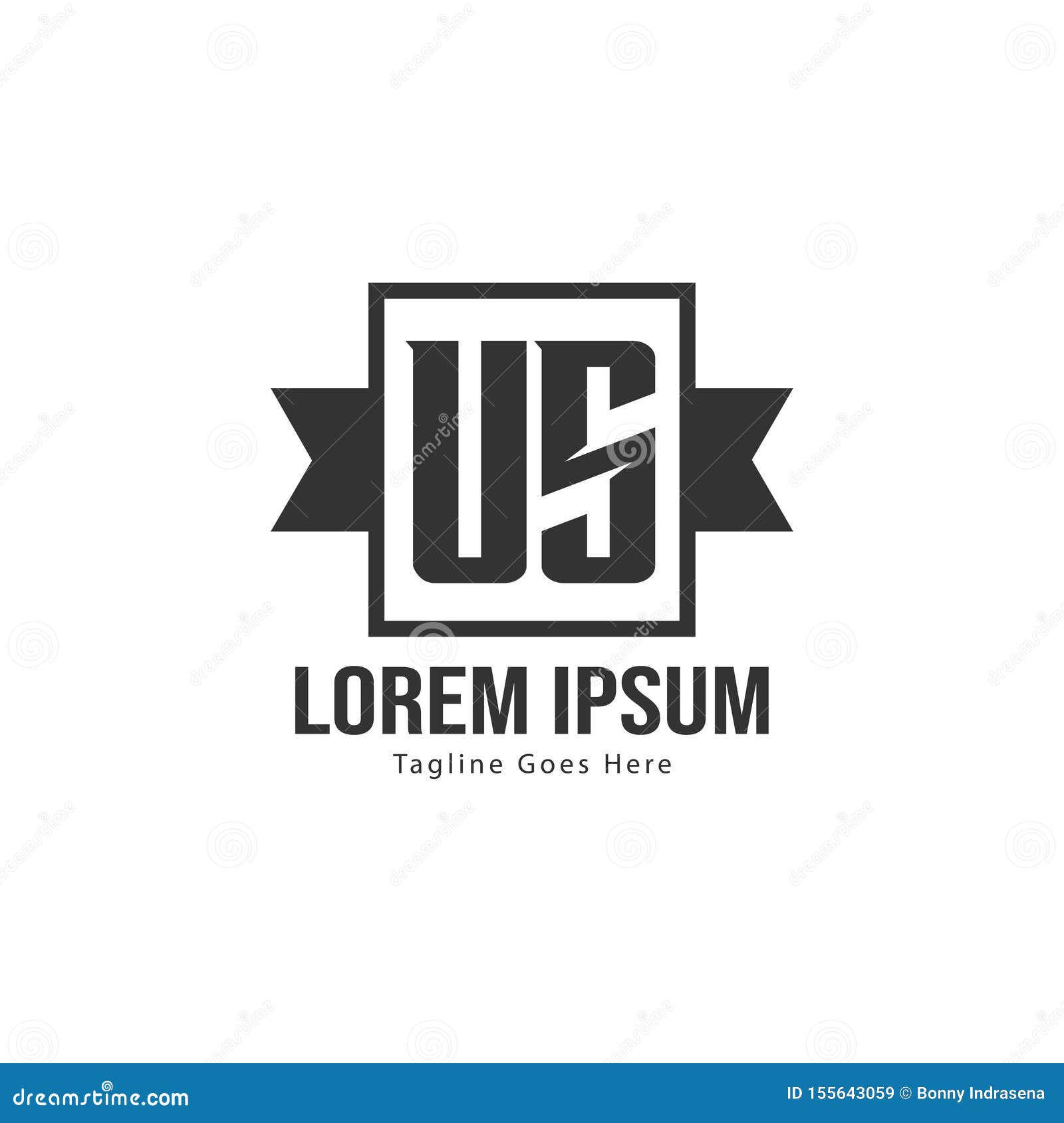 US Letter Logo Design. Creative Modern US Letters Icon Illustration ...