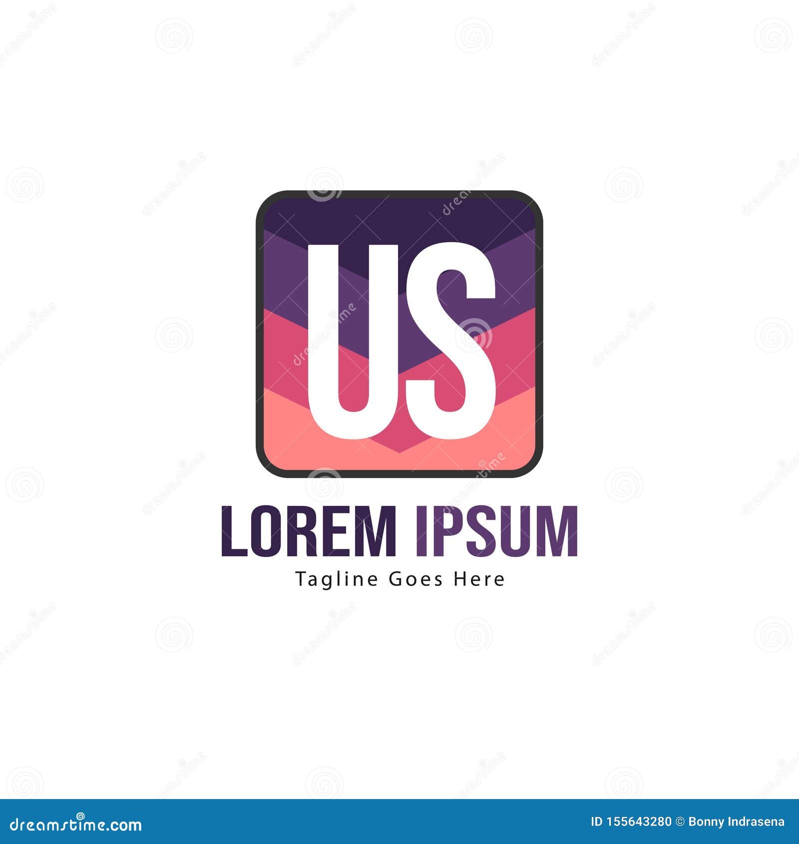 US Letter Logo Design. Creative Modern US Letters Icon Illustration ...