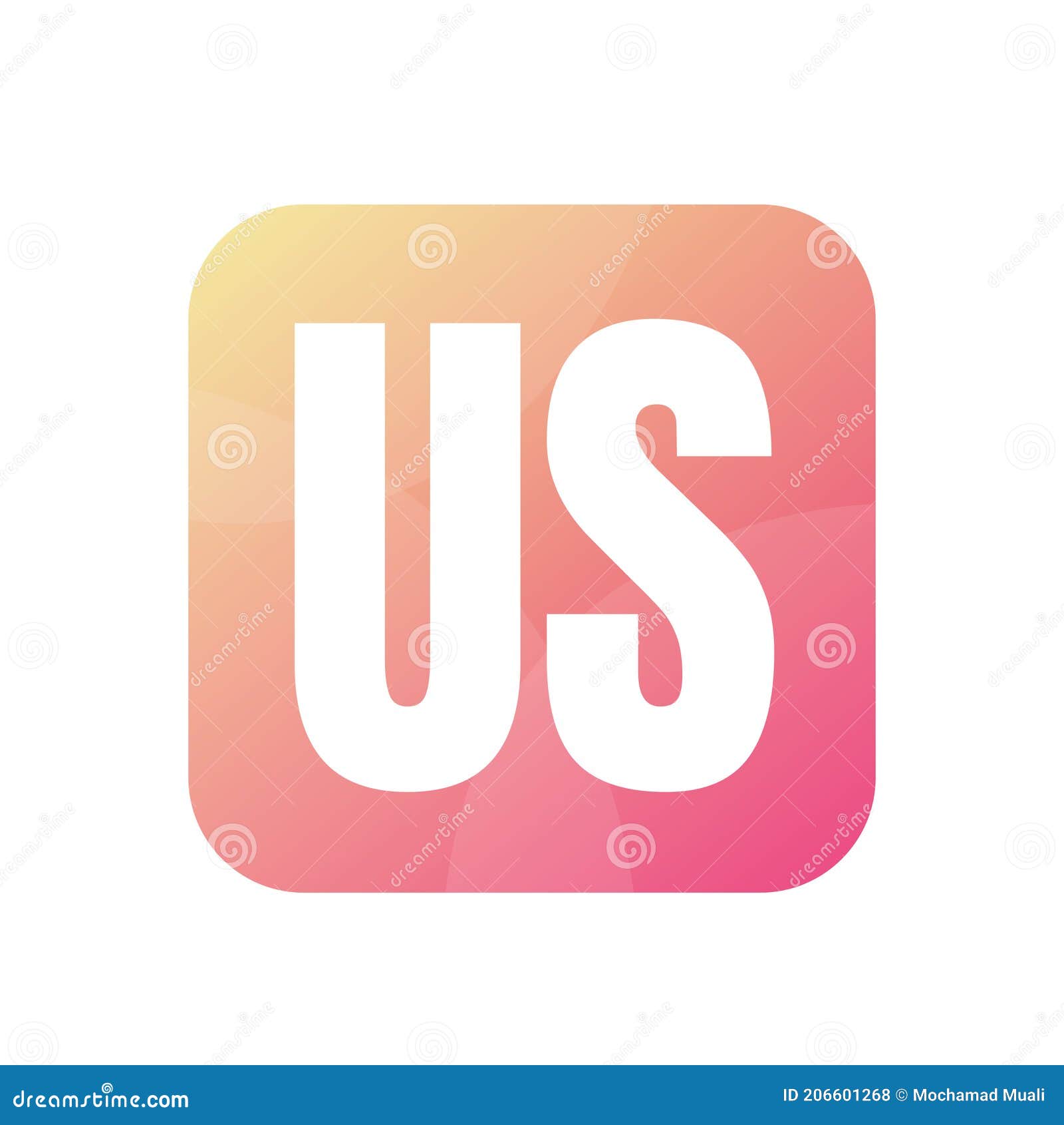 US Letter Logo Design with Simple Style Stock Vector - Illustration of ...