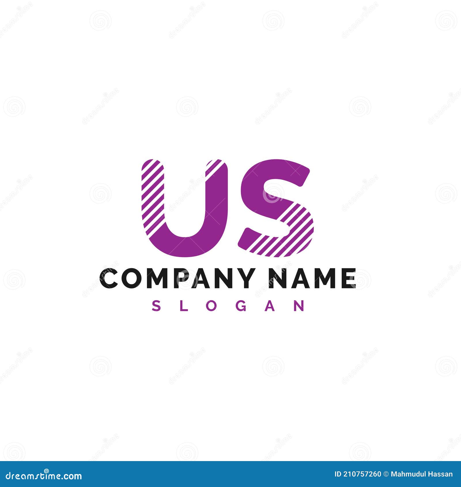 US Letter Logo Design. US Letter Logo Vector Illustration - Vector ...
