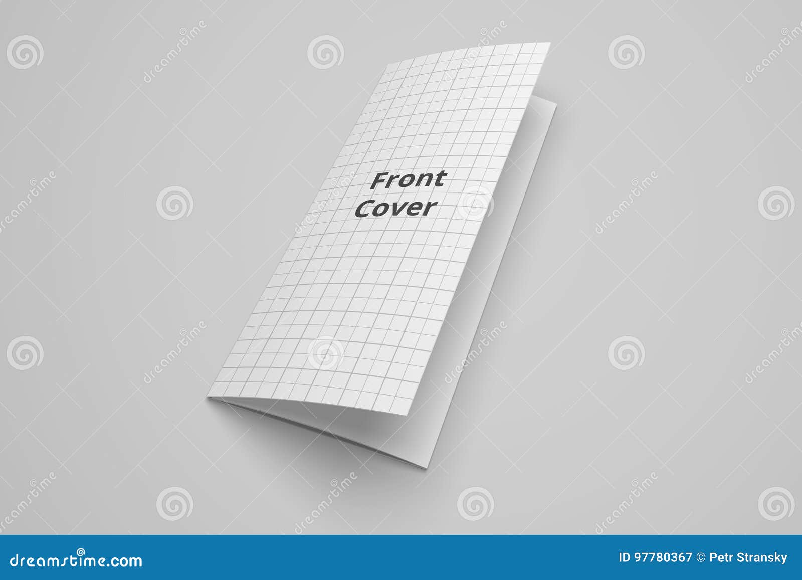 US Letter Tri Fold Brochure 3D Illustration Mockup with Grid No. 3 ...