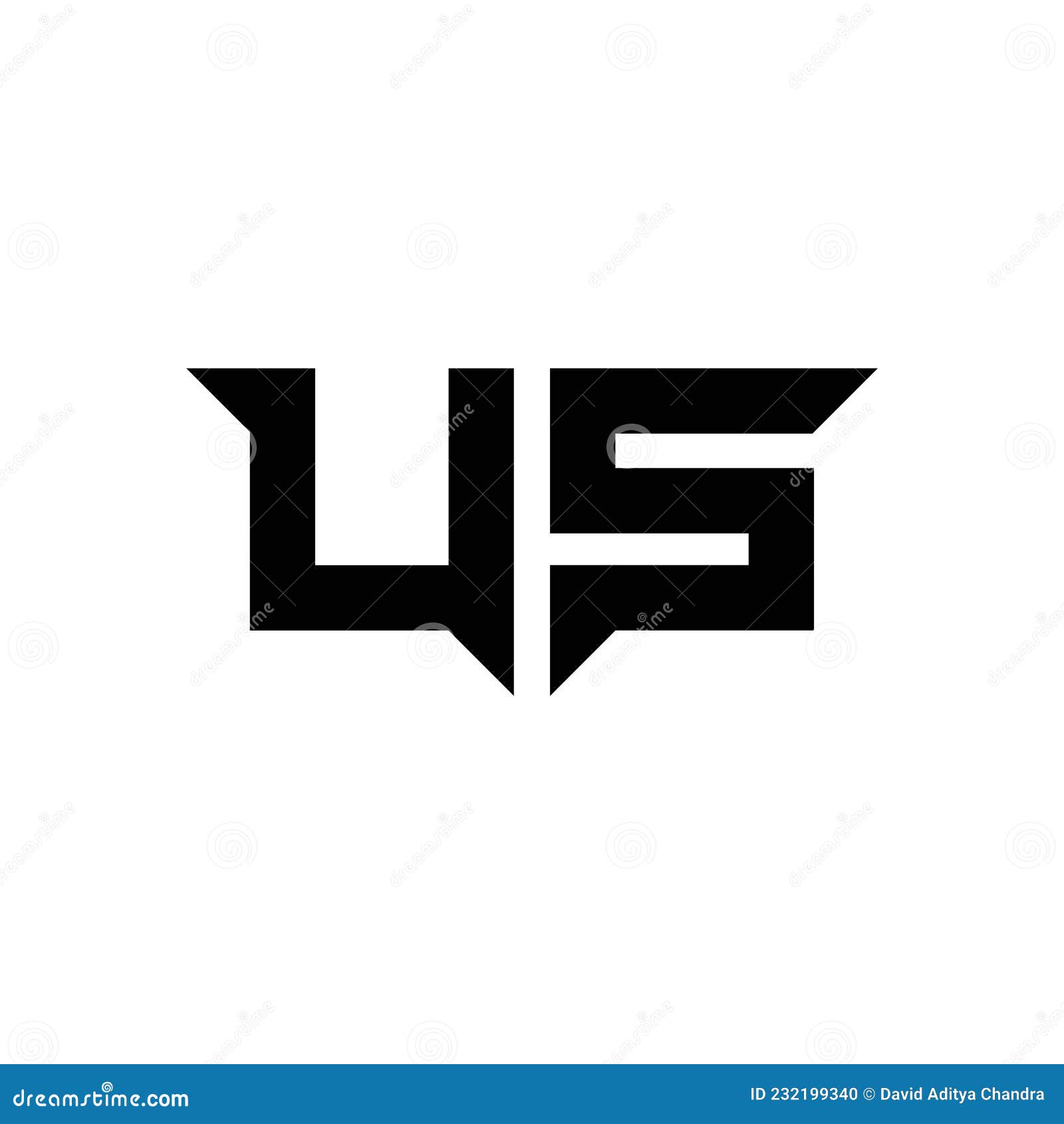 US Logo Monogram Design Template Stock Vector - Illustration of graphic ...