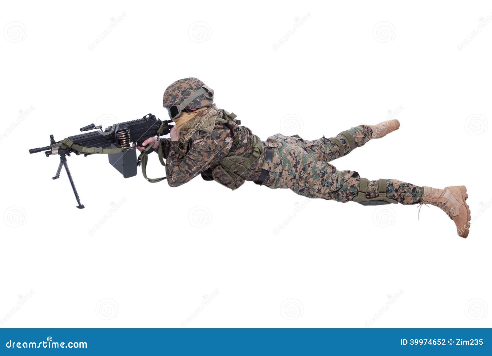 US MARINES with M249 Machine Gun Stock Photo - Image of marines, rifle ...