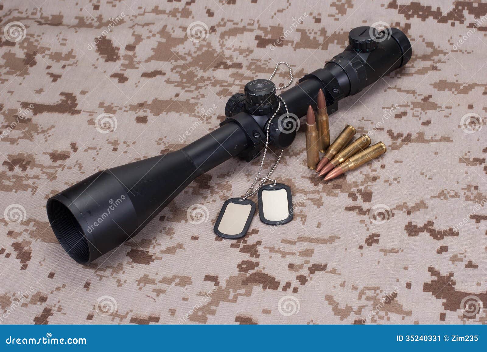 Sniper Concept. Girl Military Warrior Rifle. Observing Point. Woman ...