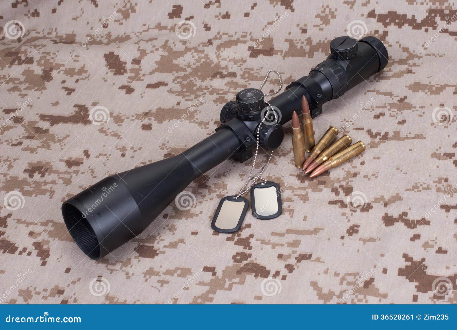US MARINES Sniper Telescopic Sight Stock Image - Image of arms ...