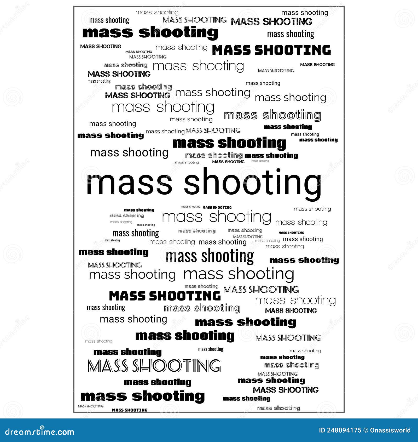 US Mass Shooting. Gun Violence Header Background Illustration Stock ...