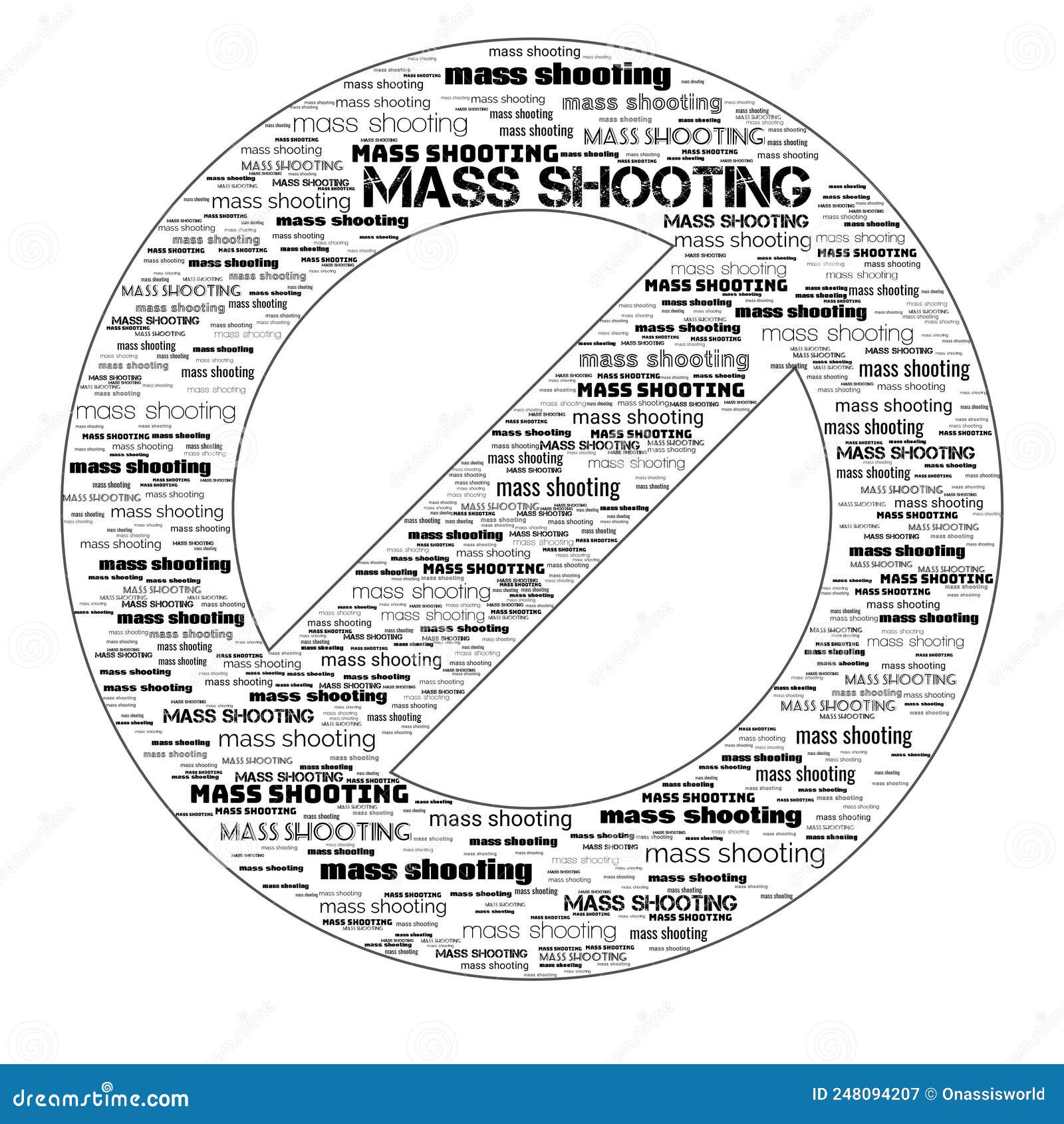 US Mass Shooting. Gun Violence Header Background Illustration Stock ...