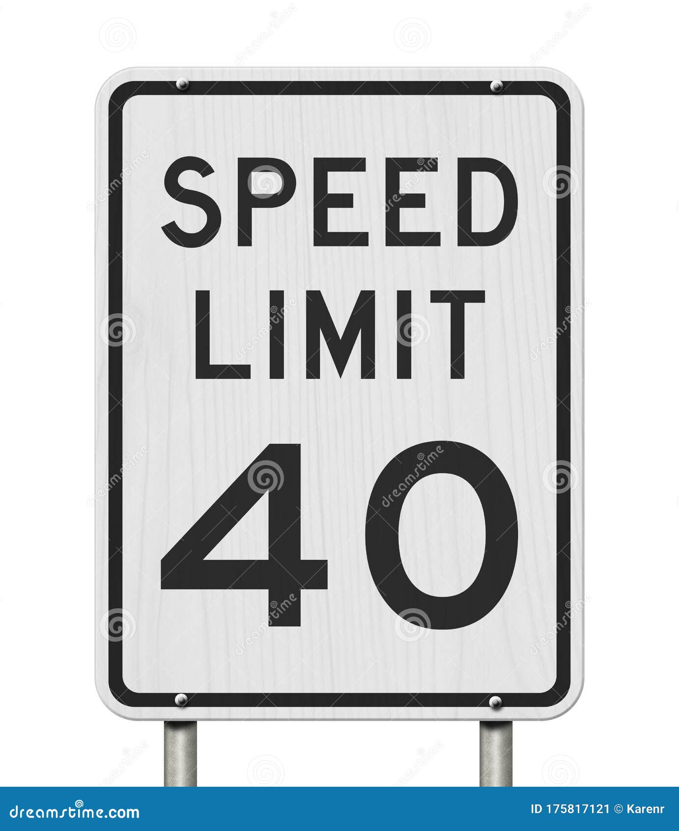 US 40 mph Speed Limit sign stock image. Image of american - 175817121