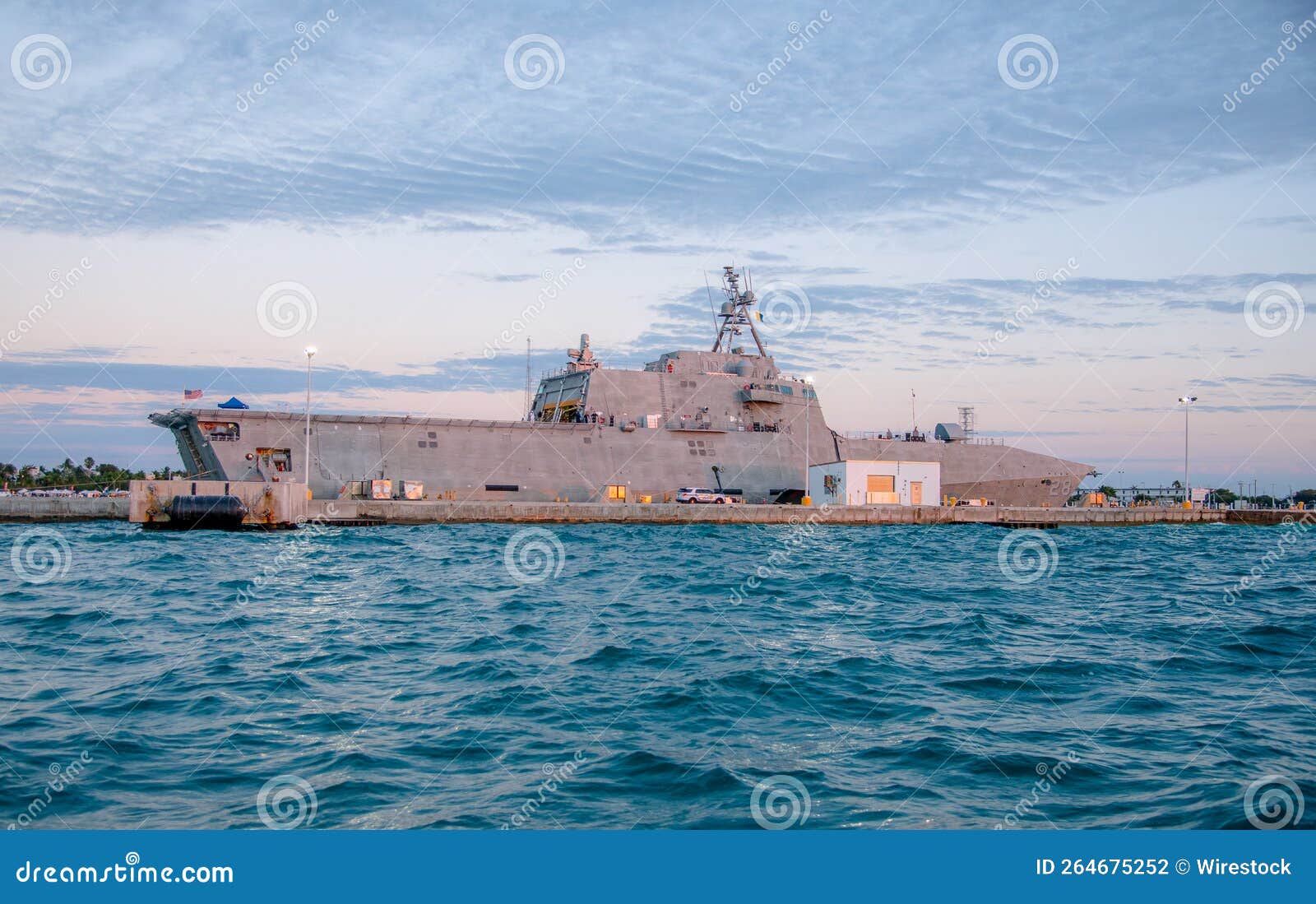 US Navy Battleship at Dock in Key West Editorial Photography - Image of ...