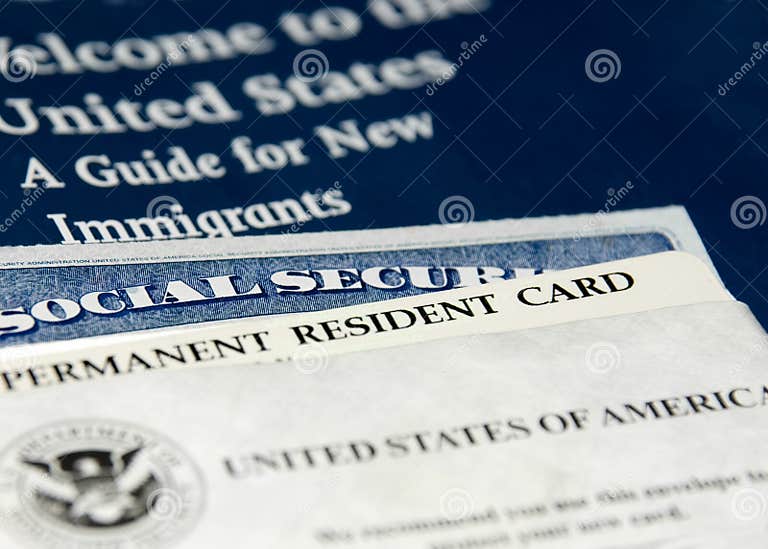 US new resident documents stock image. Image of legal - 17380535