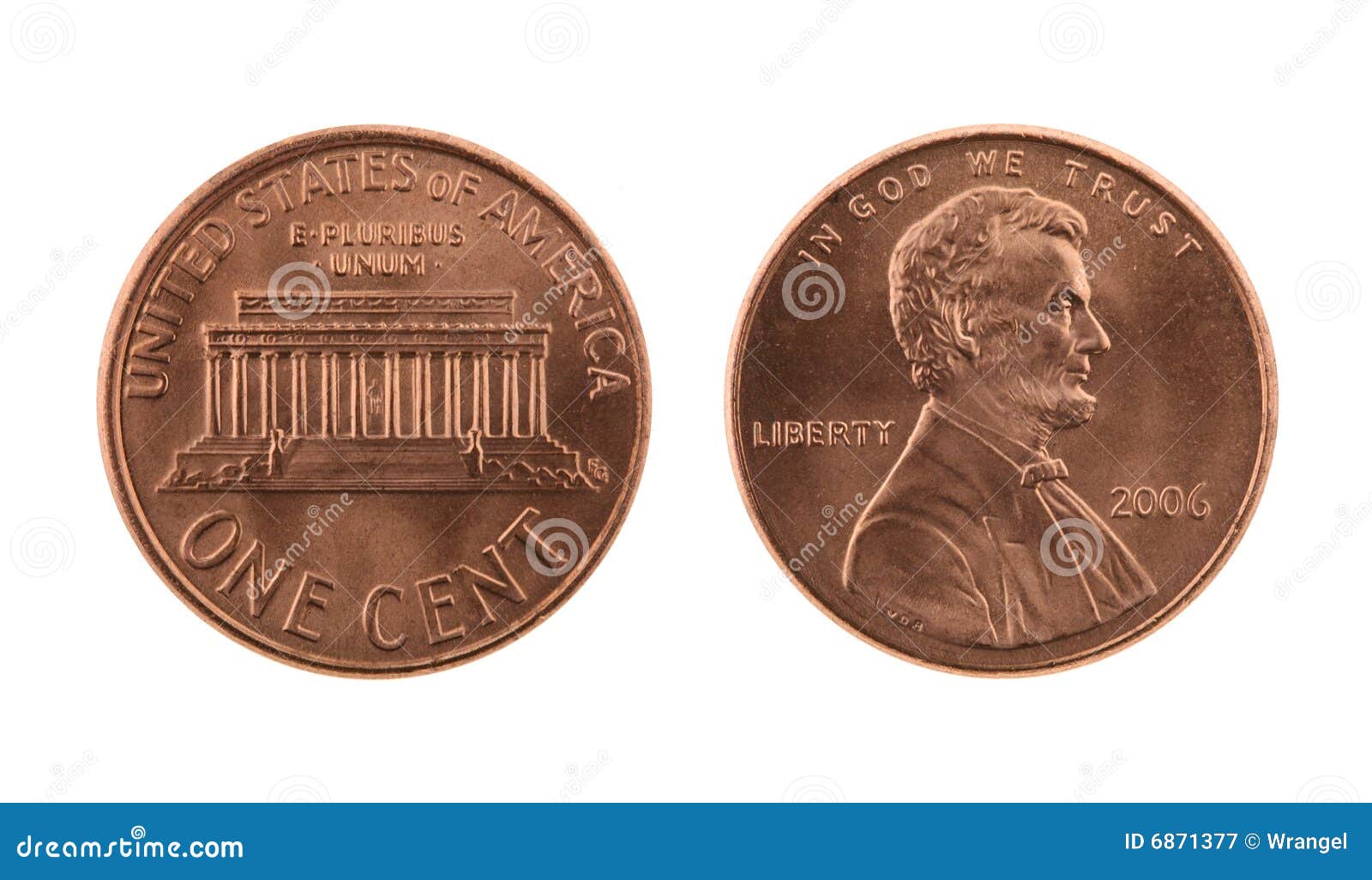 US One Cent Coin Isolated on White Stock Image - Image of isolated ...