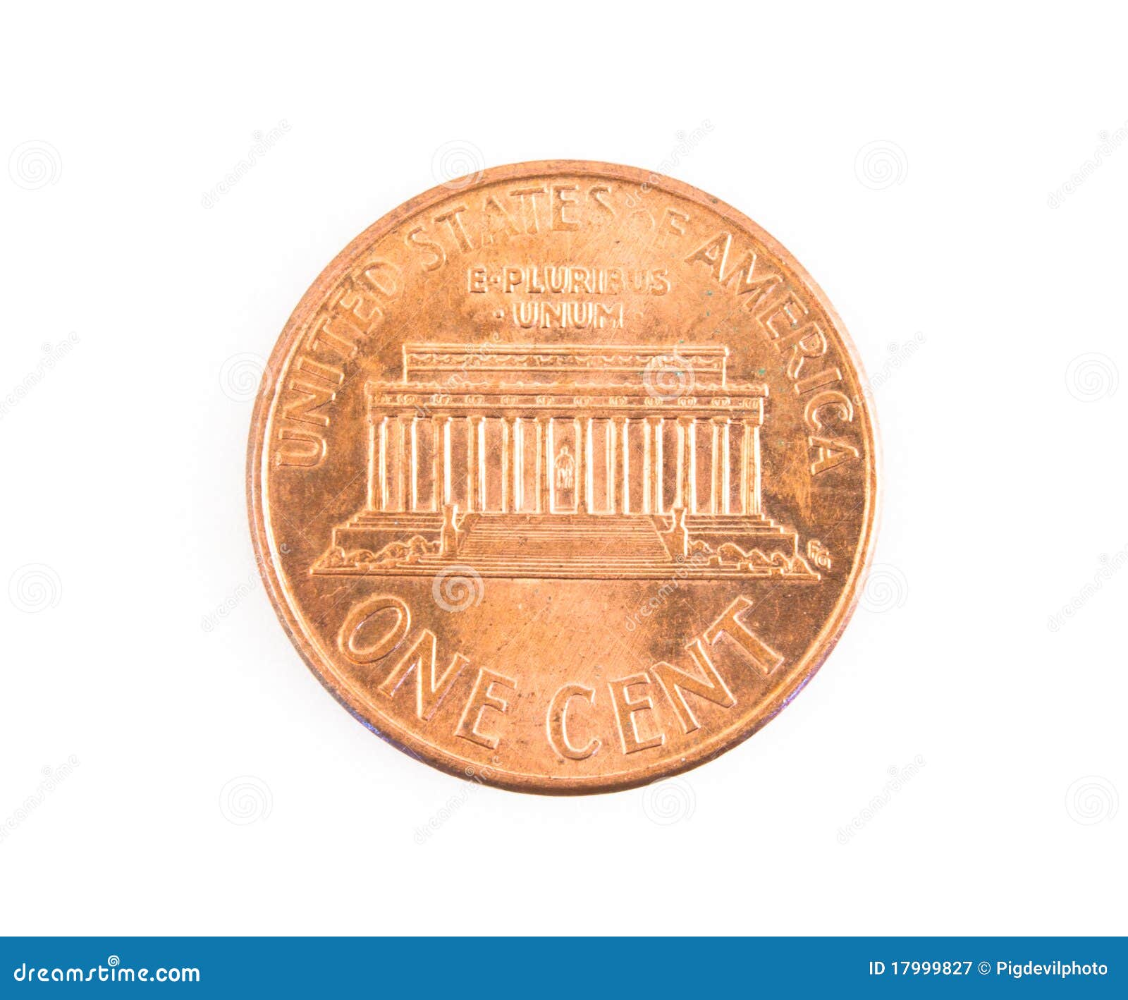 US One US Cent Coin Isolated Stock Image - Image of metallic, 1962: ...