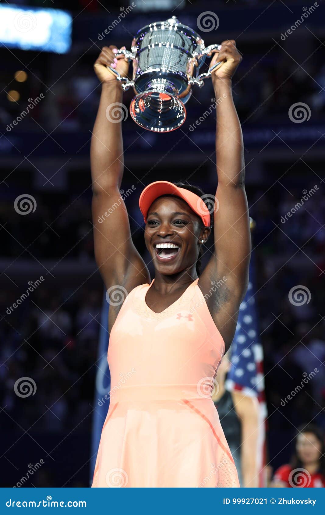 US Open 2017 Champion Sloane Stephens of United States Posing with US ... US Open 2017 Champion Sloane Stephens of United States Posing with US ...