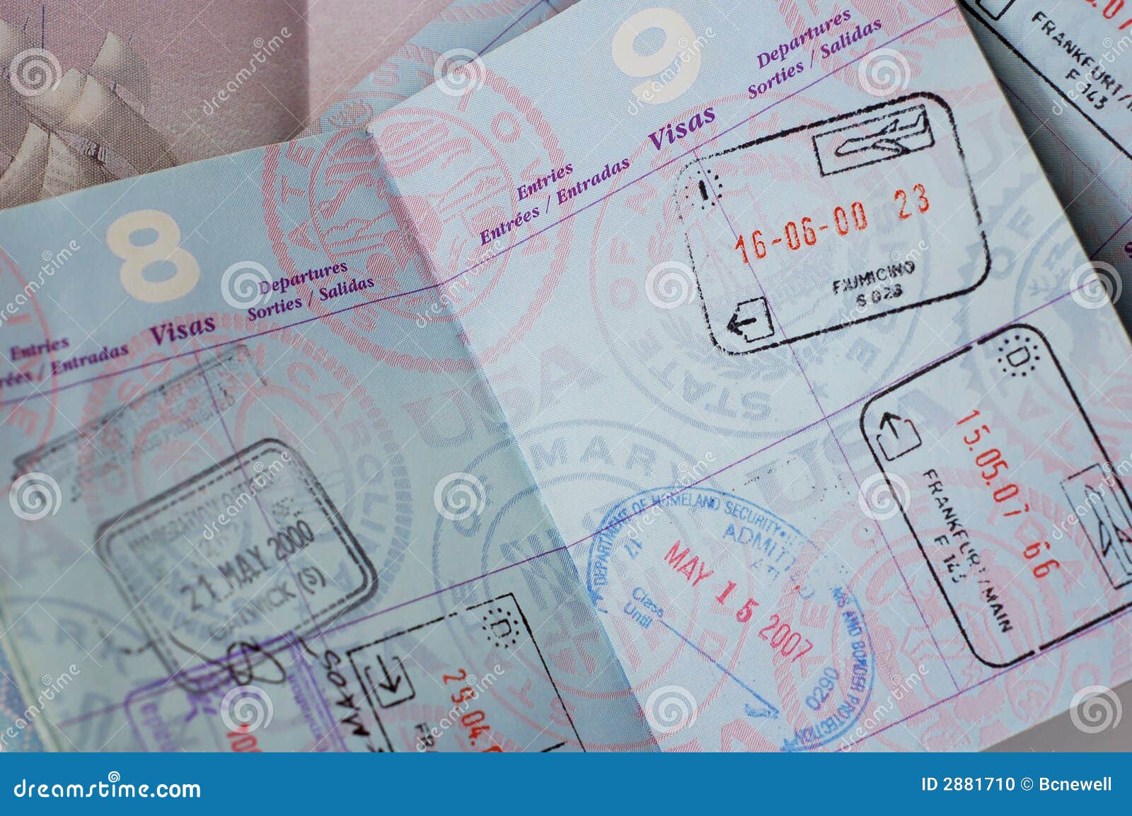 US Passport: London, Frankfurt Stock Photo - Image of customs, nation ...