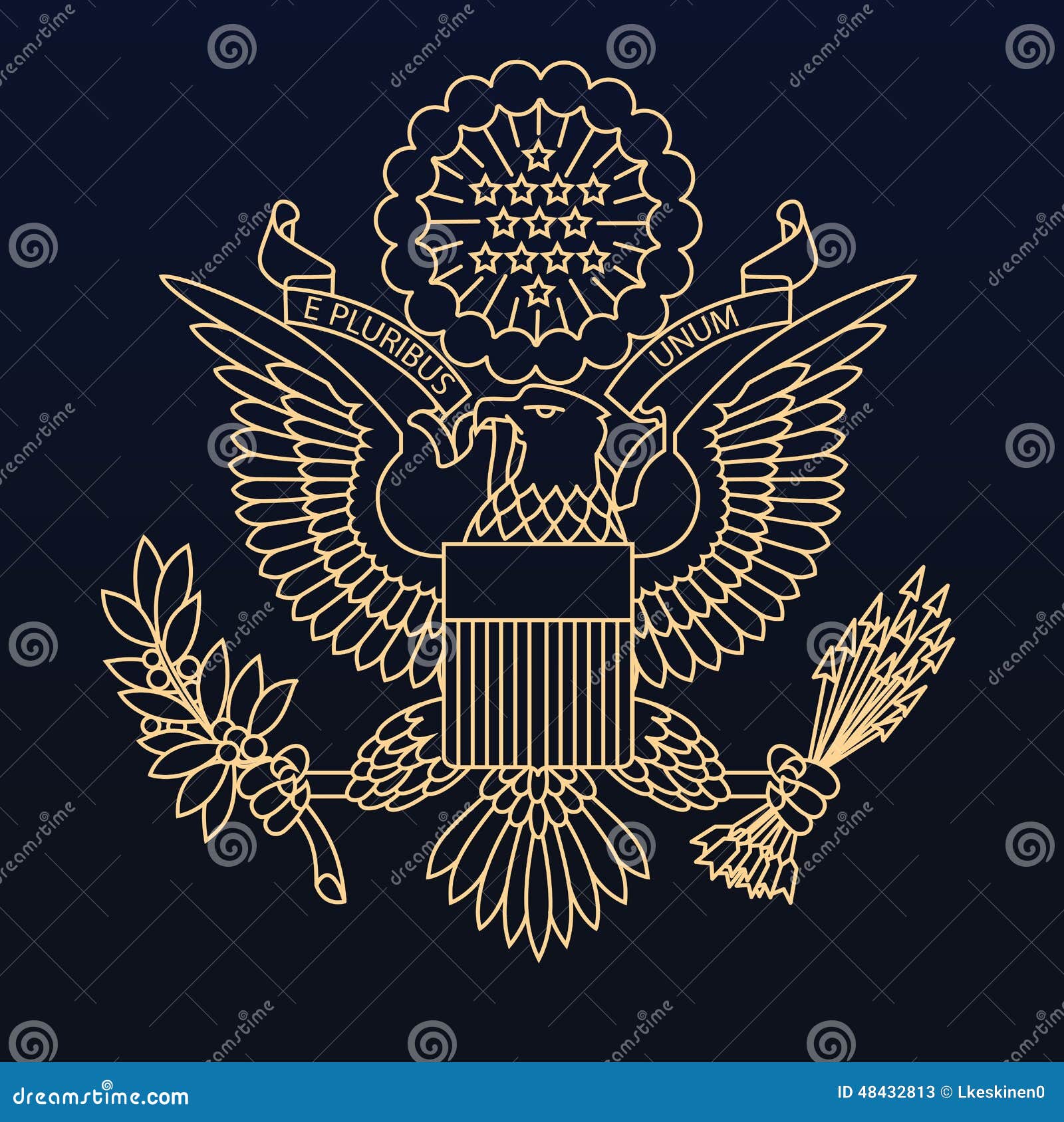 US passport seal stock illustration. Illustration of government - 48432813