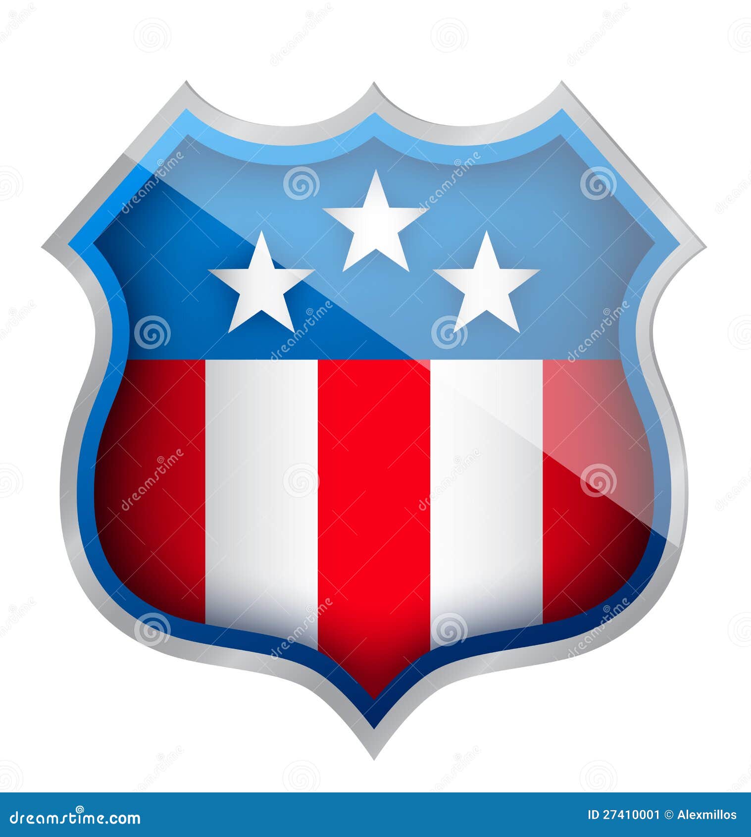 US Patriotic Security Shield Illustration Design Stock Illustration ...