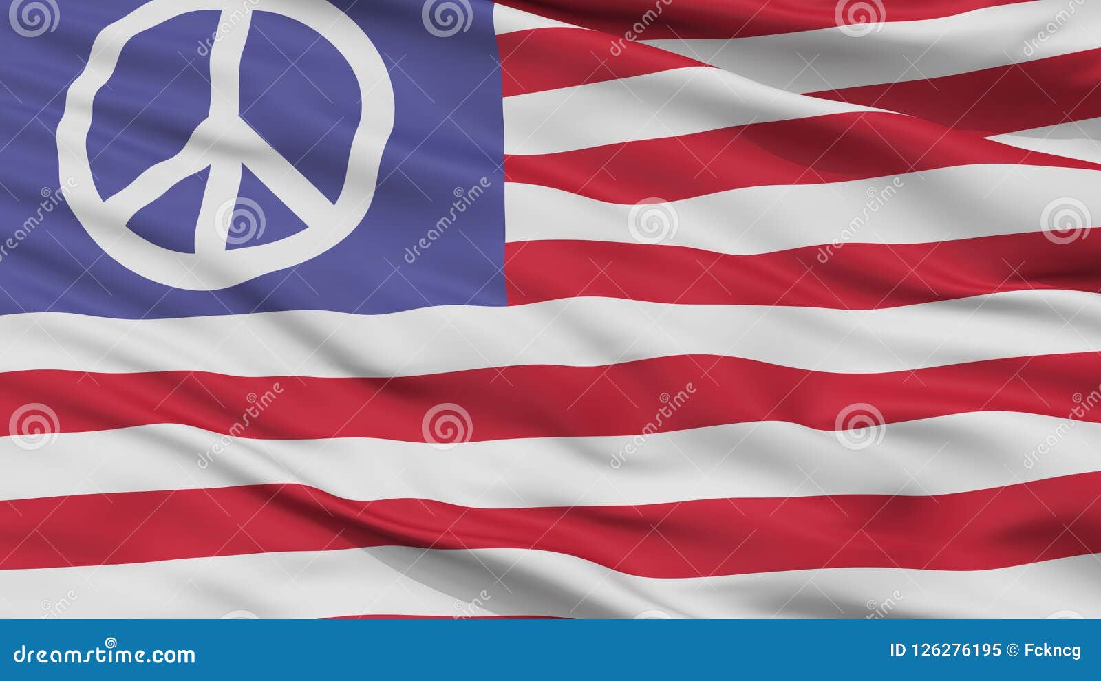 Us Peace Flag Closeup View stock illustration. Illustration of country ...