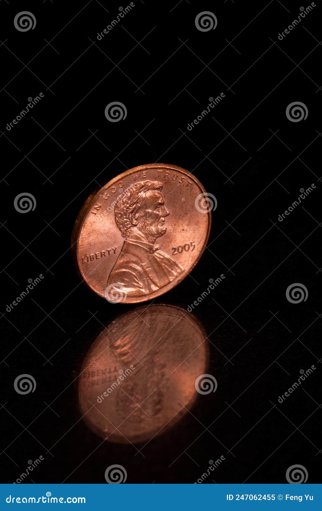 Penny stock image. Image of cent, background, black - 247062455