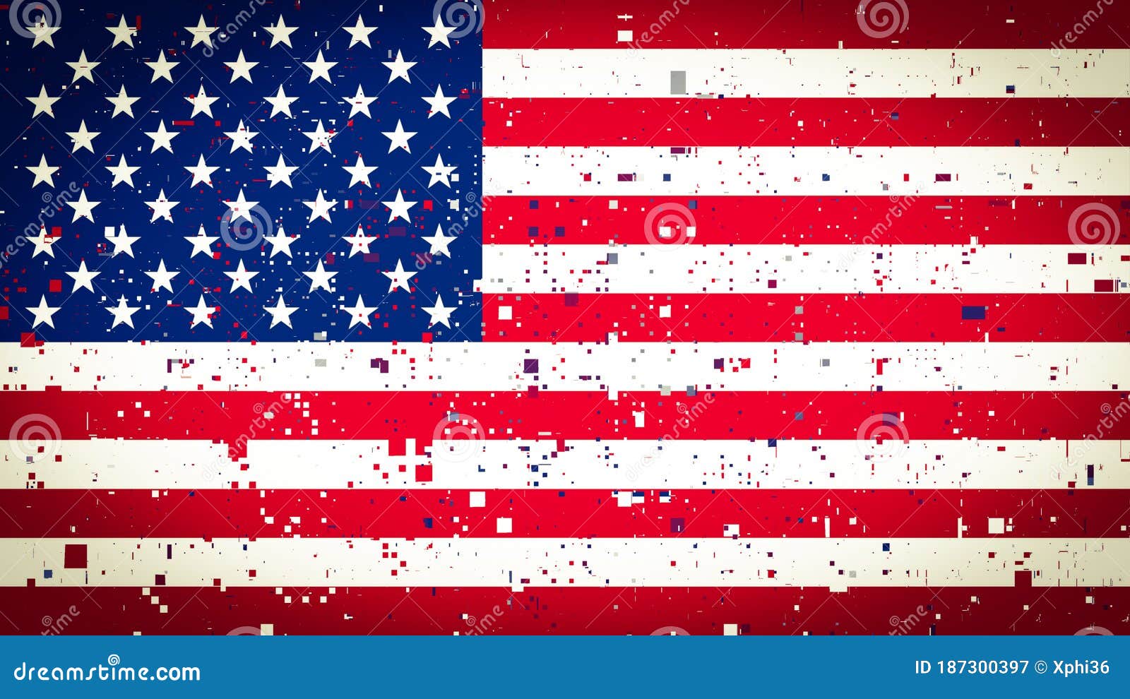 US Pixels Flag Design,Trendy American Background Stock Illustration ...