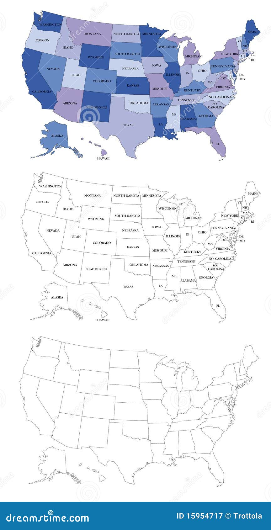 Us political map stock illustration. Illustration of name - 15954717