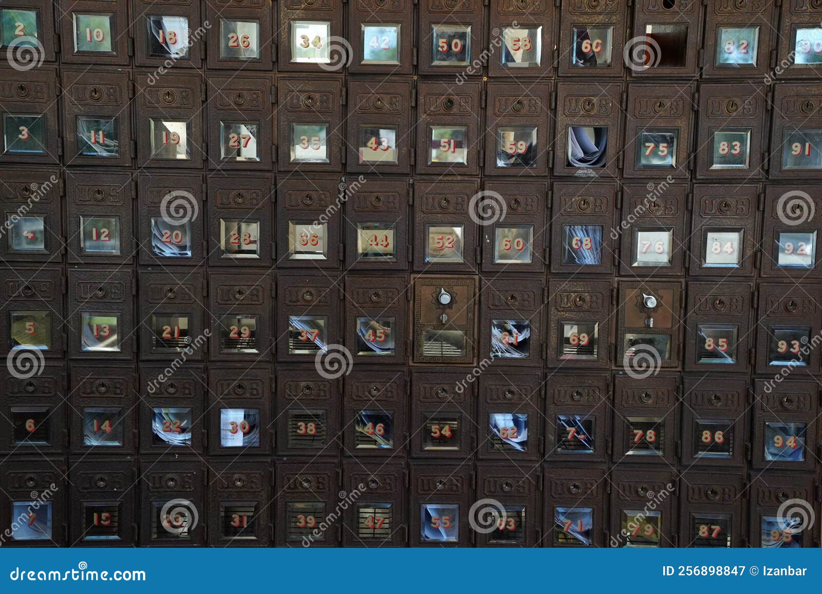 Us Post Hold Box Boxes Lockers Letterbox Stock Image - Image of ...