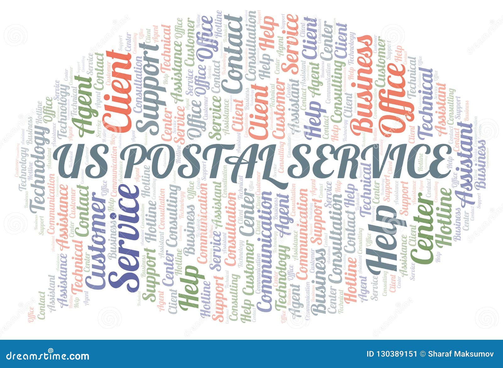 Us Postal Service Word Cloud. Stock Illustration - Illustration of ...